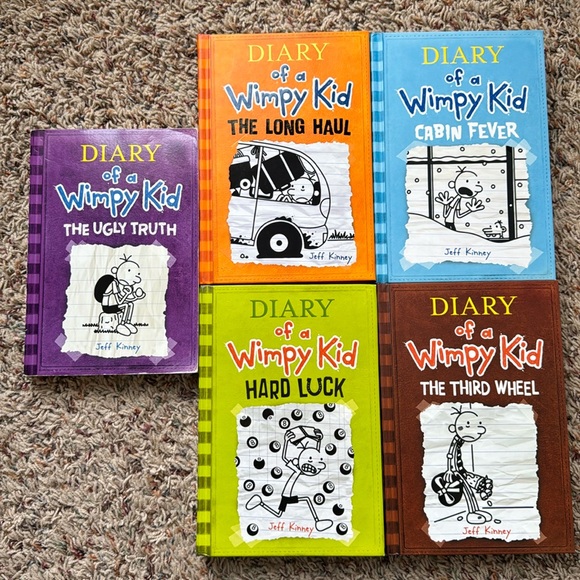 Other | Diary Of A Wimpy Kid Book Set Brown Orange Purple Green | Poshmark